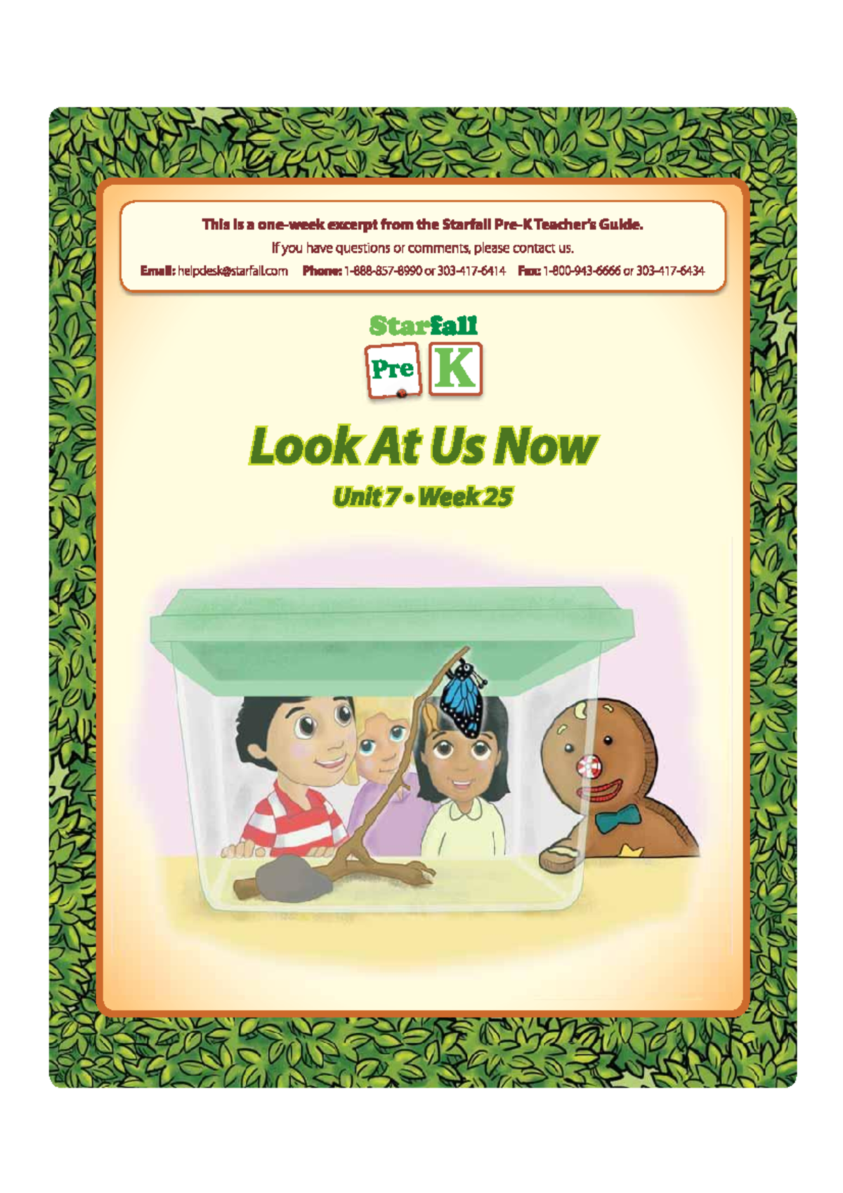 Starfall Pre-K Teacher's Guide: Unit 7, Week 25 Activities - Studocu