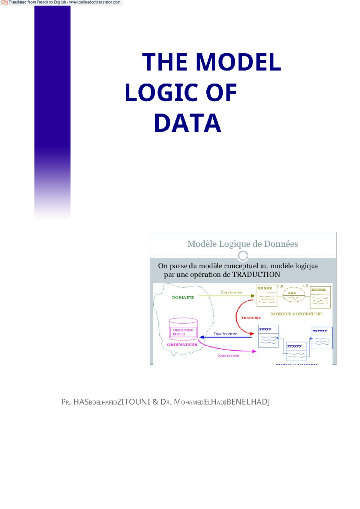 Chapter 8: The Model Logic of Data (PR. HASBDELHAFIDZITOUNI) - Studocu