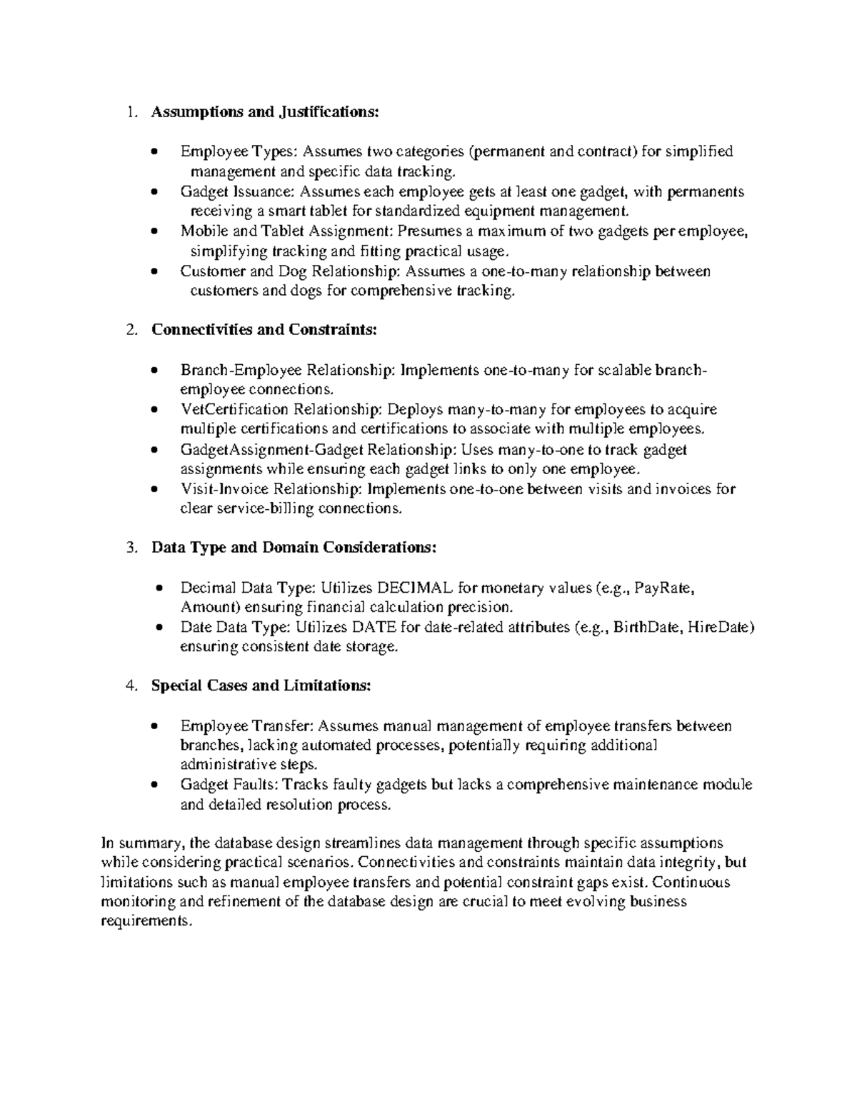 David Uy A1 - Assignment 1: Database Design Overview and Analysis - Studocu