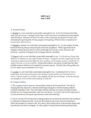 D082 Task 1 - d082 task 1 example - D082 Emotional and Cultural ...