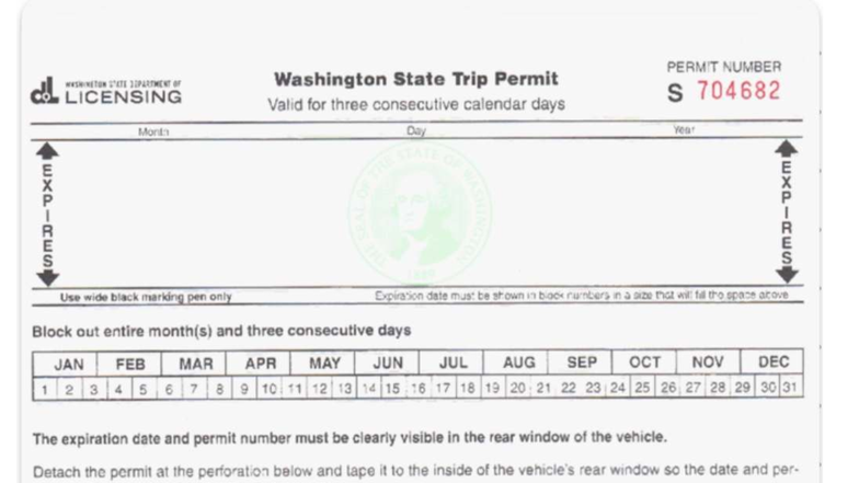 Washington State Trip Permit Instructions and Guidelines - Studocu