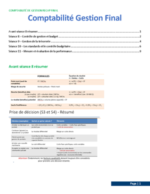 [Solved] La comptabilit en perspective - Comptabilité de gestion ...
