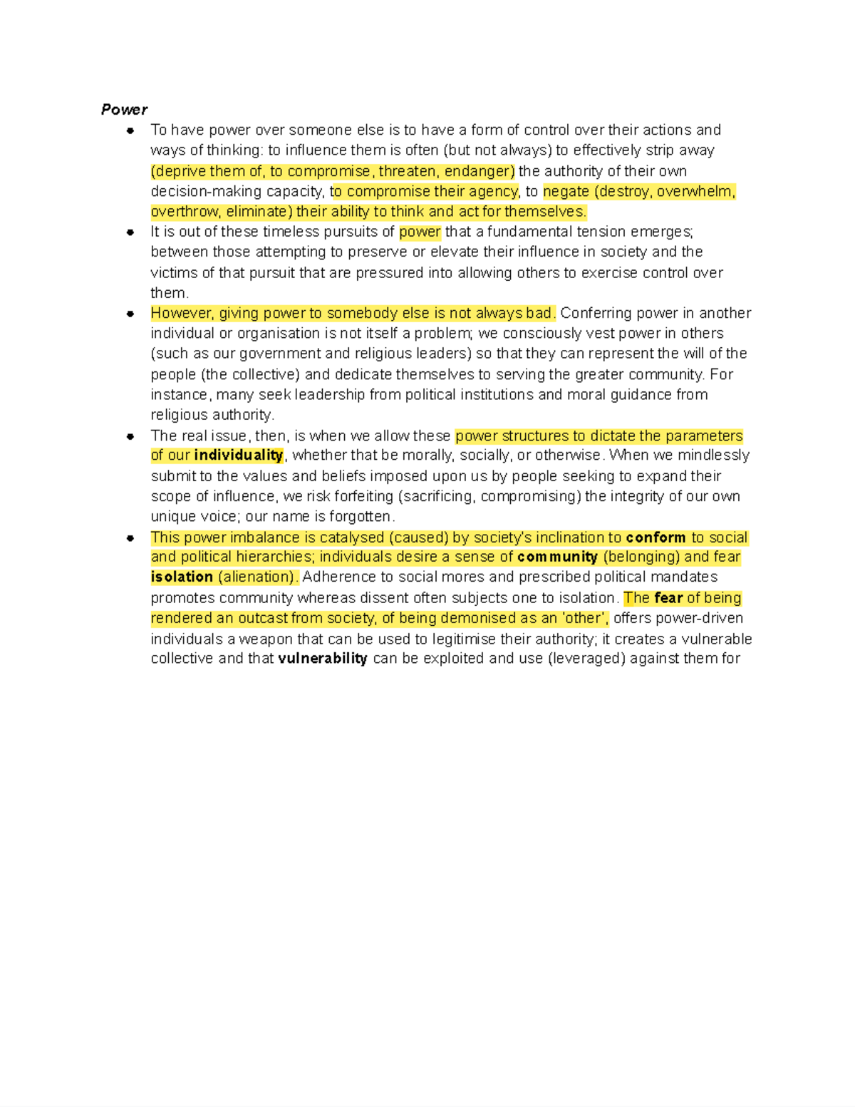 The Crucible Summary Notes - Themes of Power and Authority Analysis ...