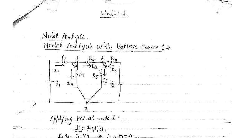 Nodal and Mesh Analysis: Circuit Theory Insights (Course Code: 1) - Studocu
