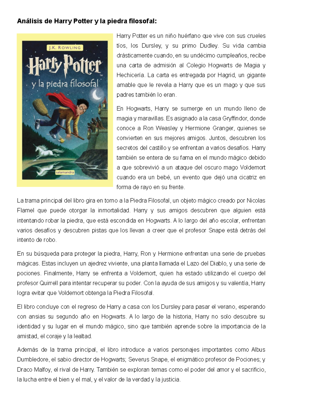 Análisis de Harry Potter y la Piedra Filosofal: Temas y Personajes ...