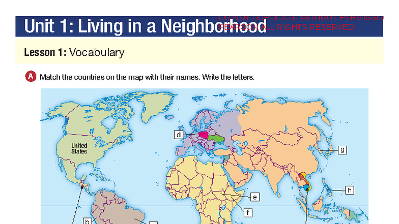 Unit 1: Living in a Neighborhood - Lesson 1 Vocabulary & Reading ...