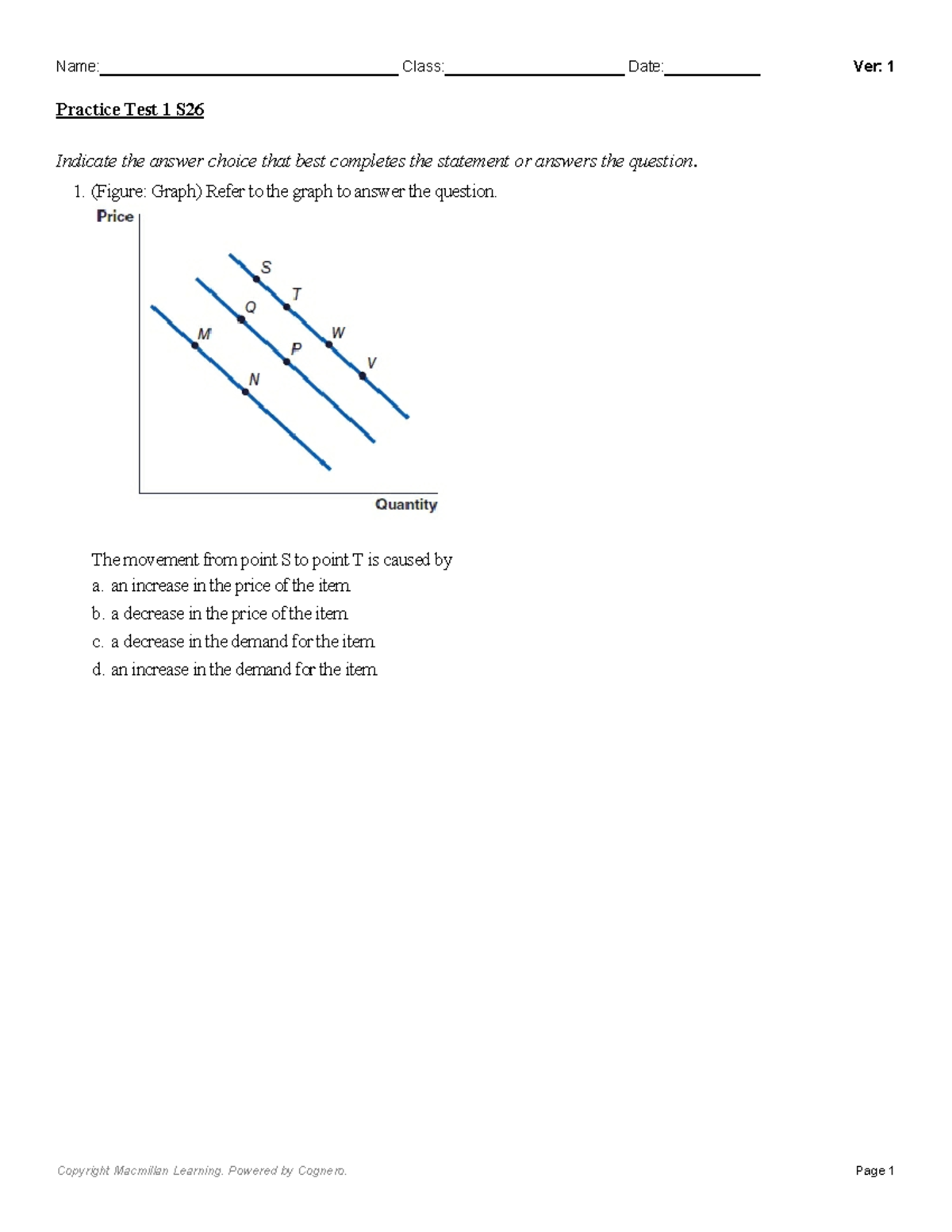 Practice Test 1 S26: Economics Concepts and Graph Analysis - Studocu