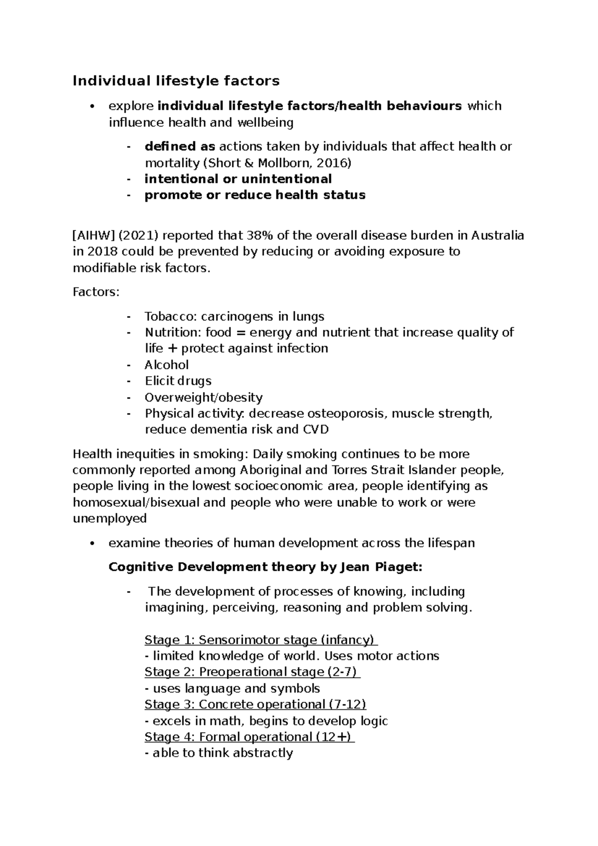 Individual Lifestyle Factors and Their Impact on Health and Wellbeing ...