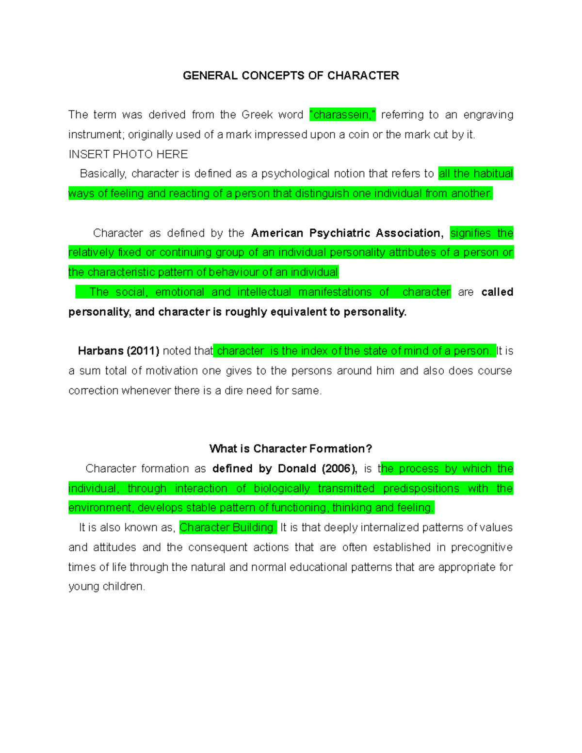 General Concepts and Influences on Filipino Character Formation - Studocu