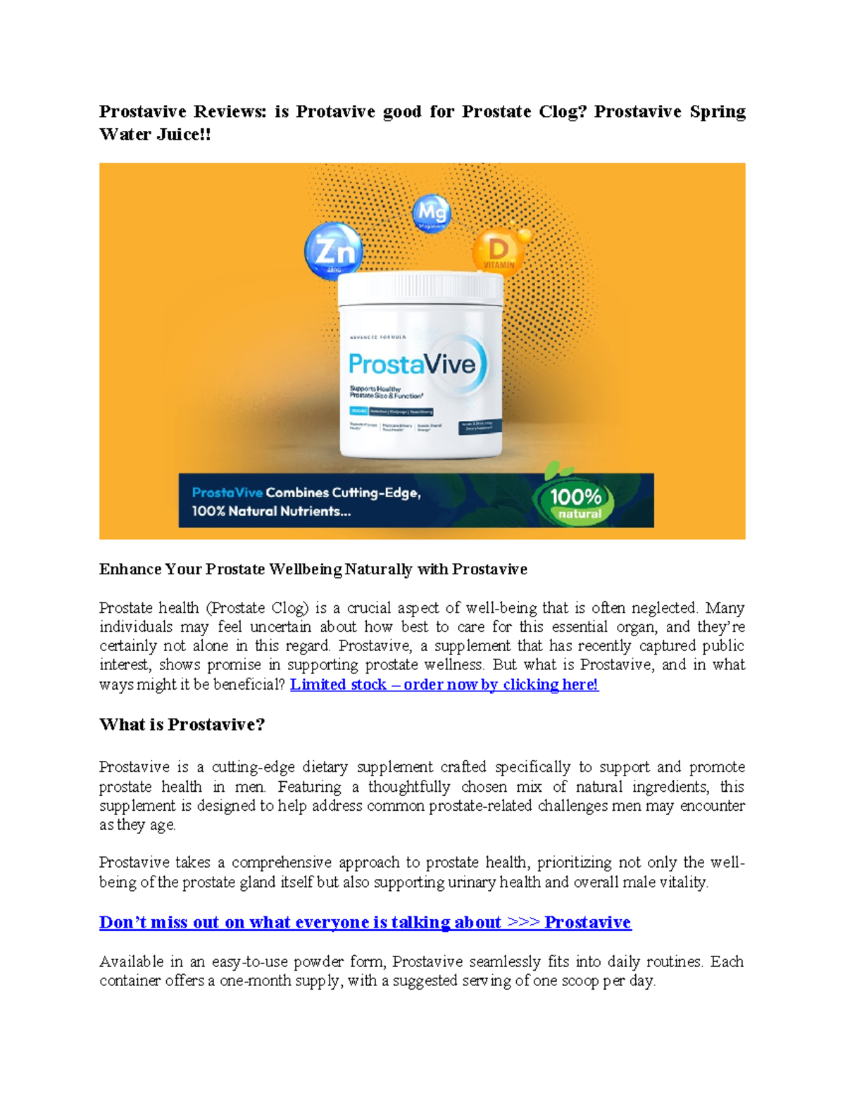 Prostavive Reviews - Health Alert Side effects exposed Must watch ...