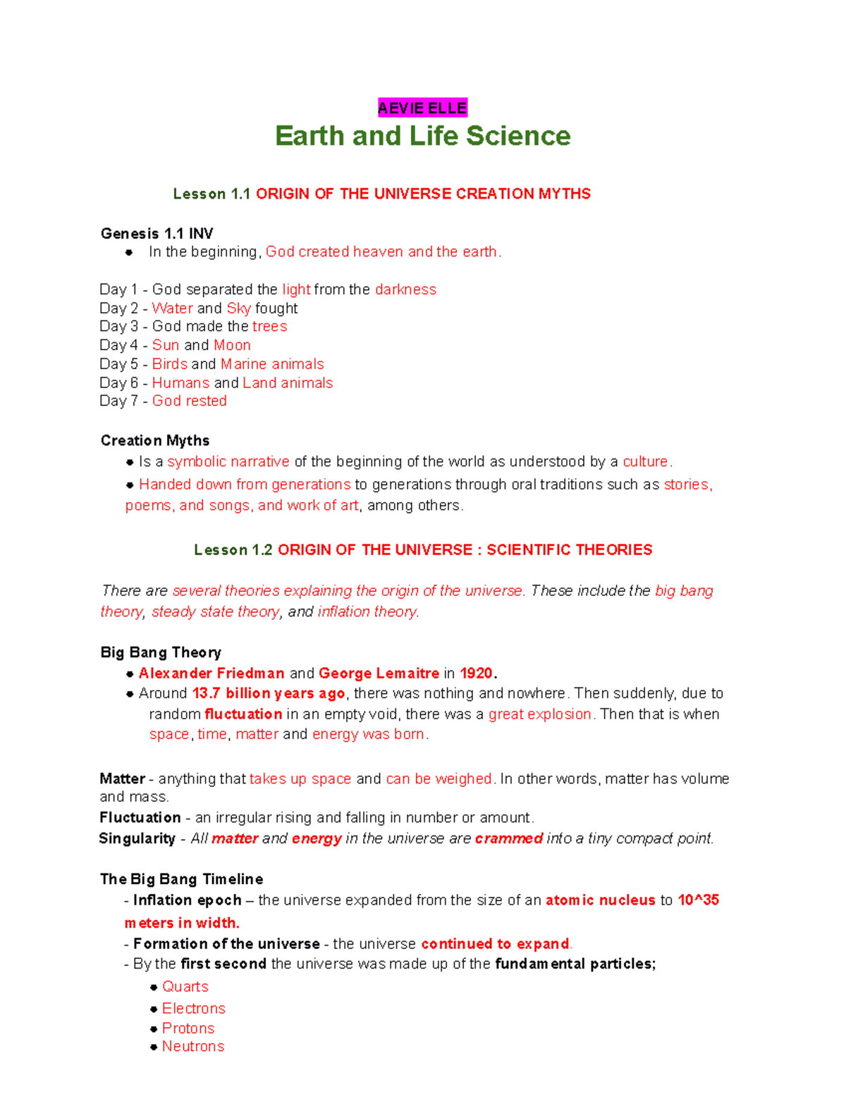 Elife(Reviewer) - Reviewer midterms - AEVIE ELLE Earth and Life Science ...