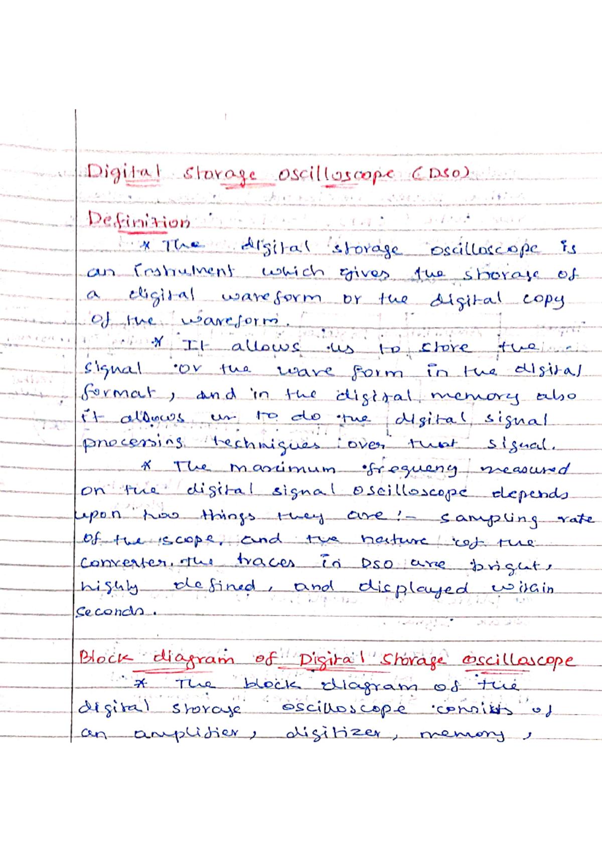 DSO Working Principles and Applications - BEEE Lecture Notes - Studocu