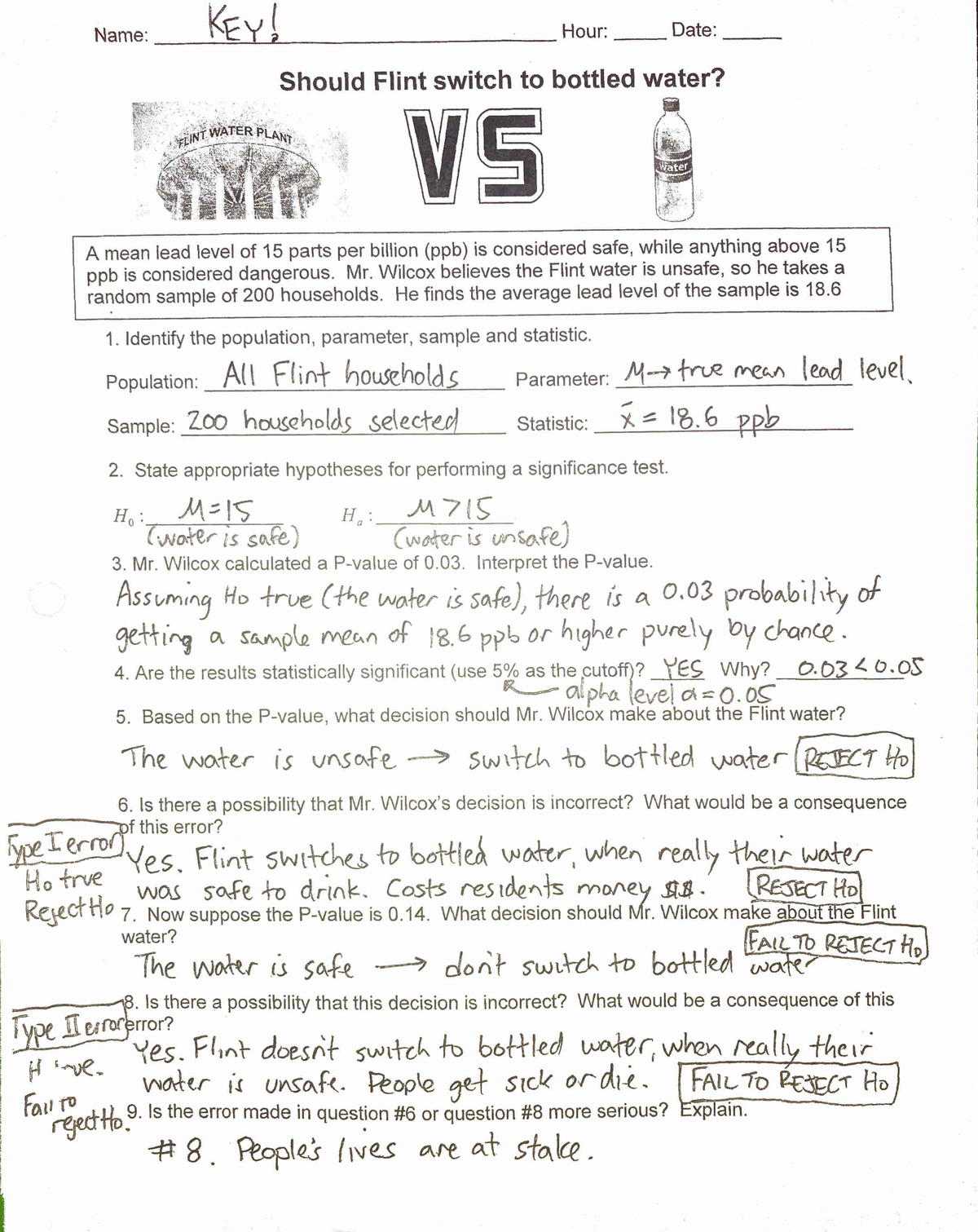Stats Medic - Intro Stats - Lesson 8.2 - Complete Answer Key - Studocu