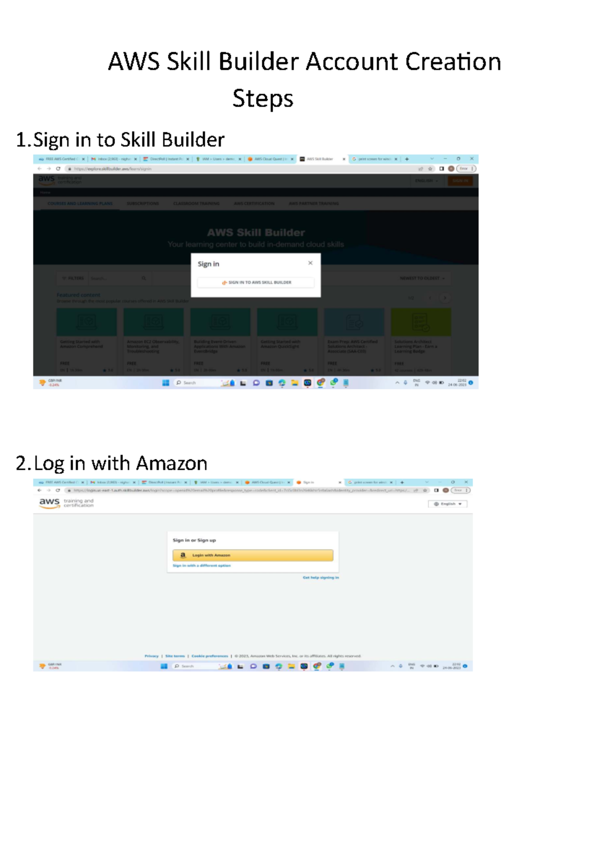 AWS Skill Builder Account Creation Steps - Delhi - AWS Skill Builder ...