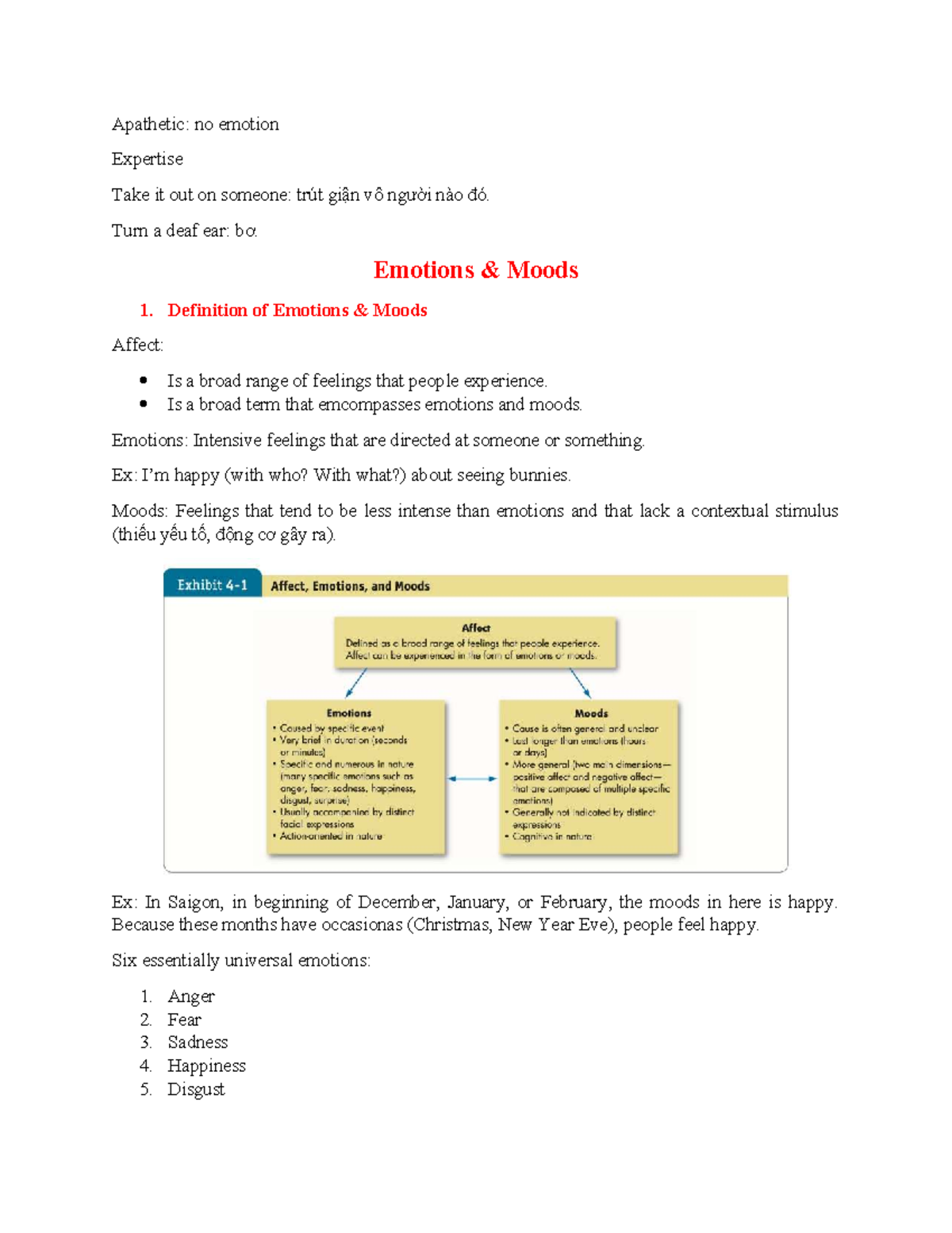 Chapter 4: Understanding Emotions and Moods in Organizational Behavior ...
