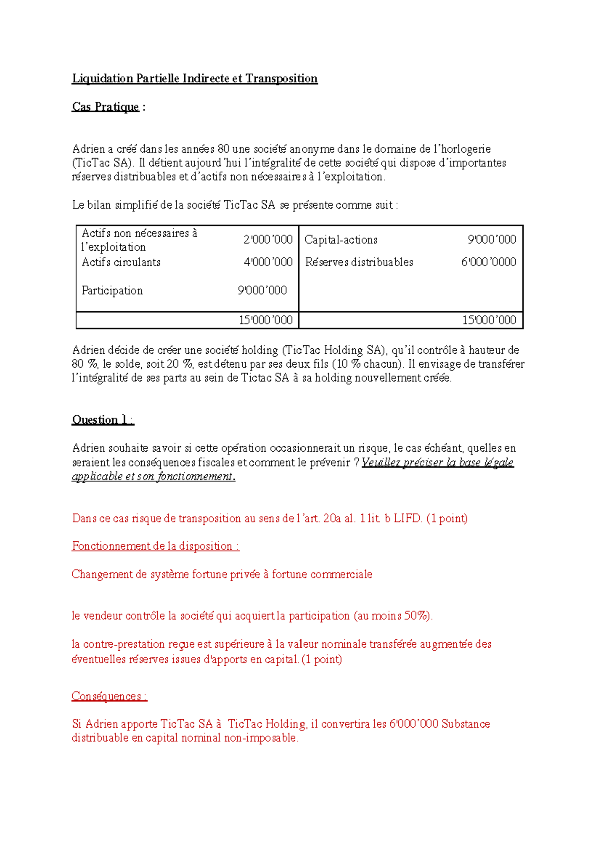 Cas Pratique LPI et Transposition : Analyse de la Situation d'Adrien ...