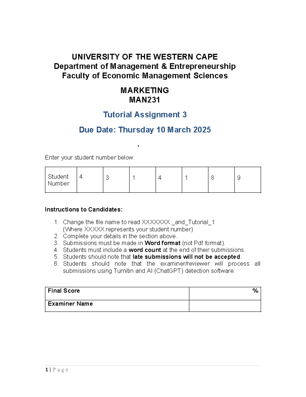 MAN231 Marketing Tutorial Assignment 3: Promotional Strategies ...