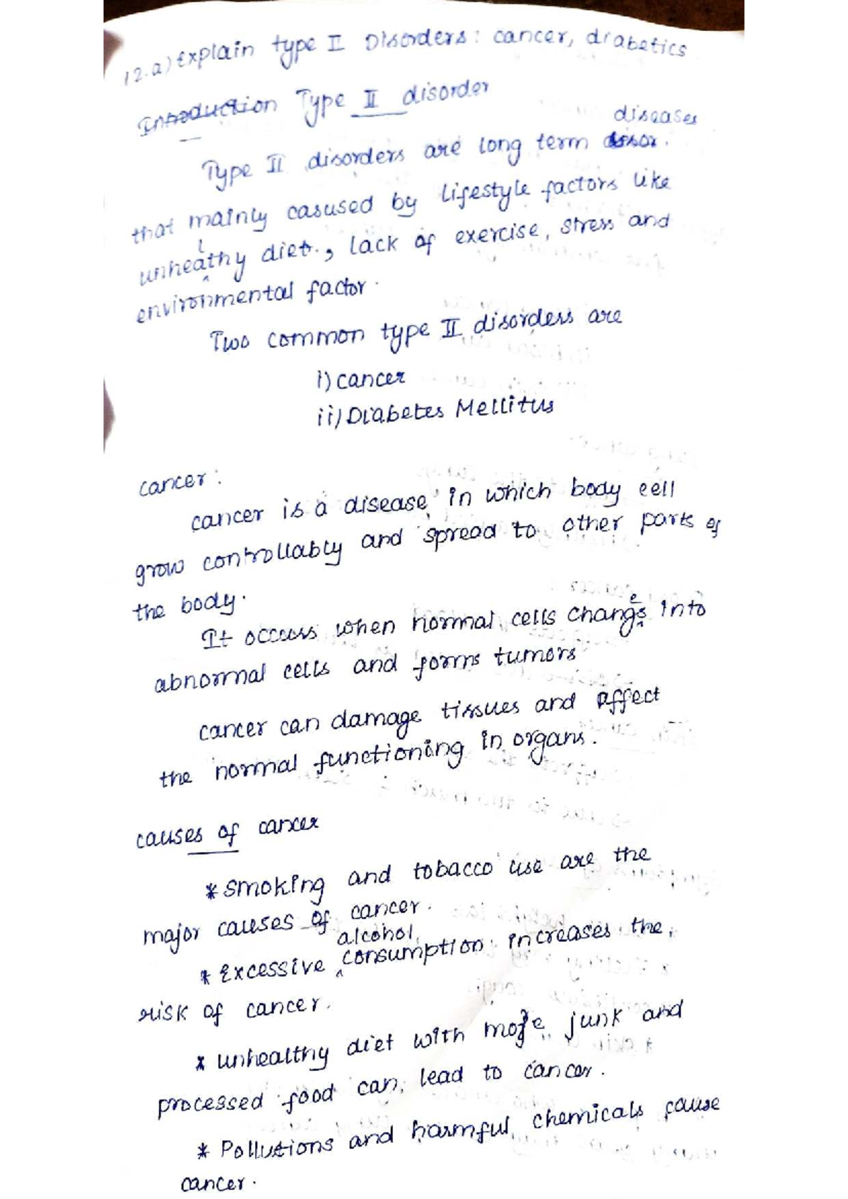 Type II Disorders Explained: Causes, Symptoms, and Management - Studocu