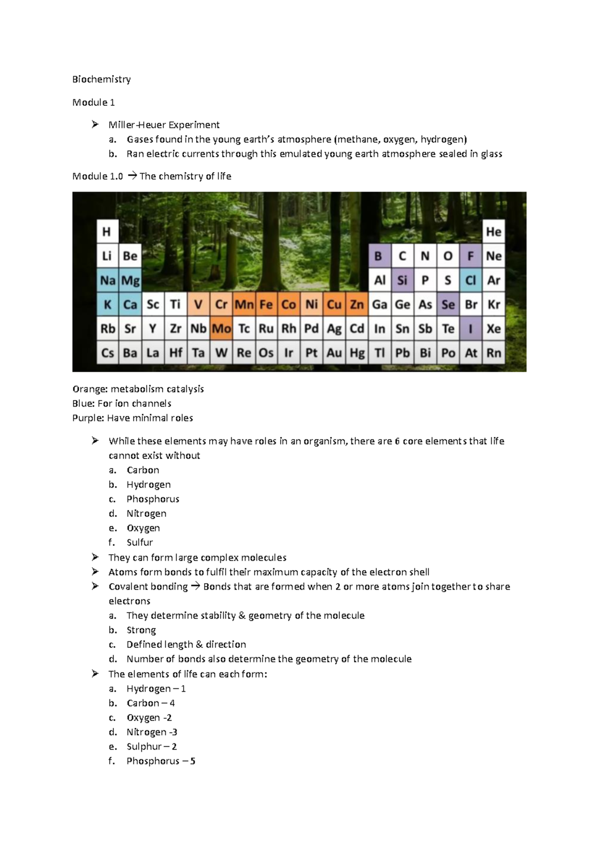 Biochemistry 101 - Lecture Notes on Fundamental Concepts - Studocu