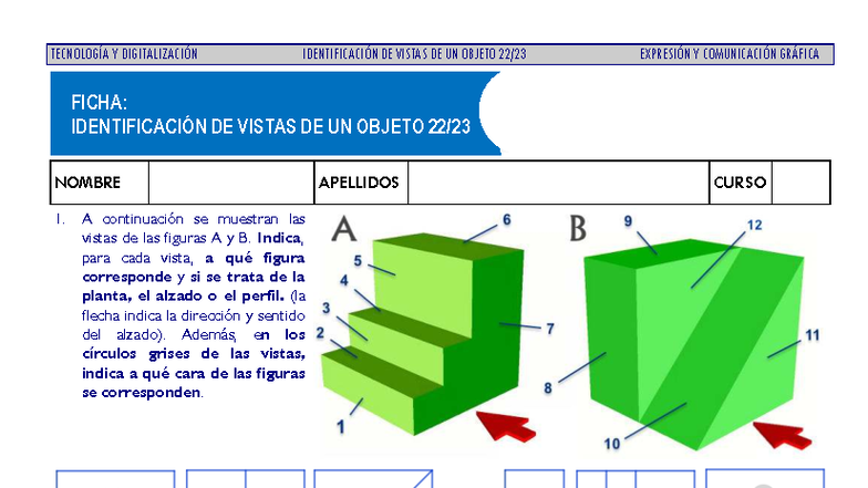 Identificación de Vistas de Objetos - 1ºESO TECNOLOGÍA y DIGITALIZACIÓN ...