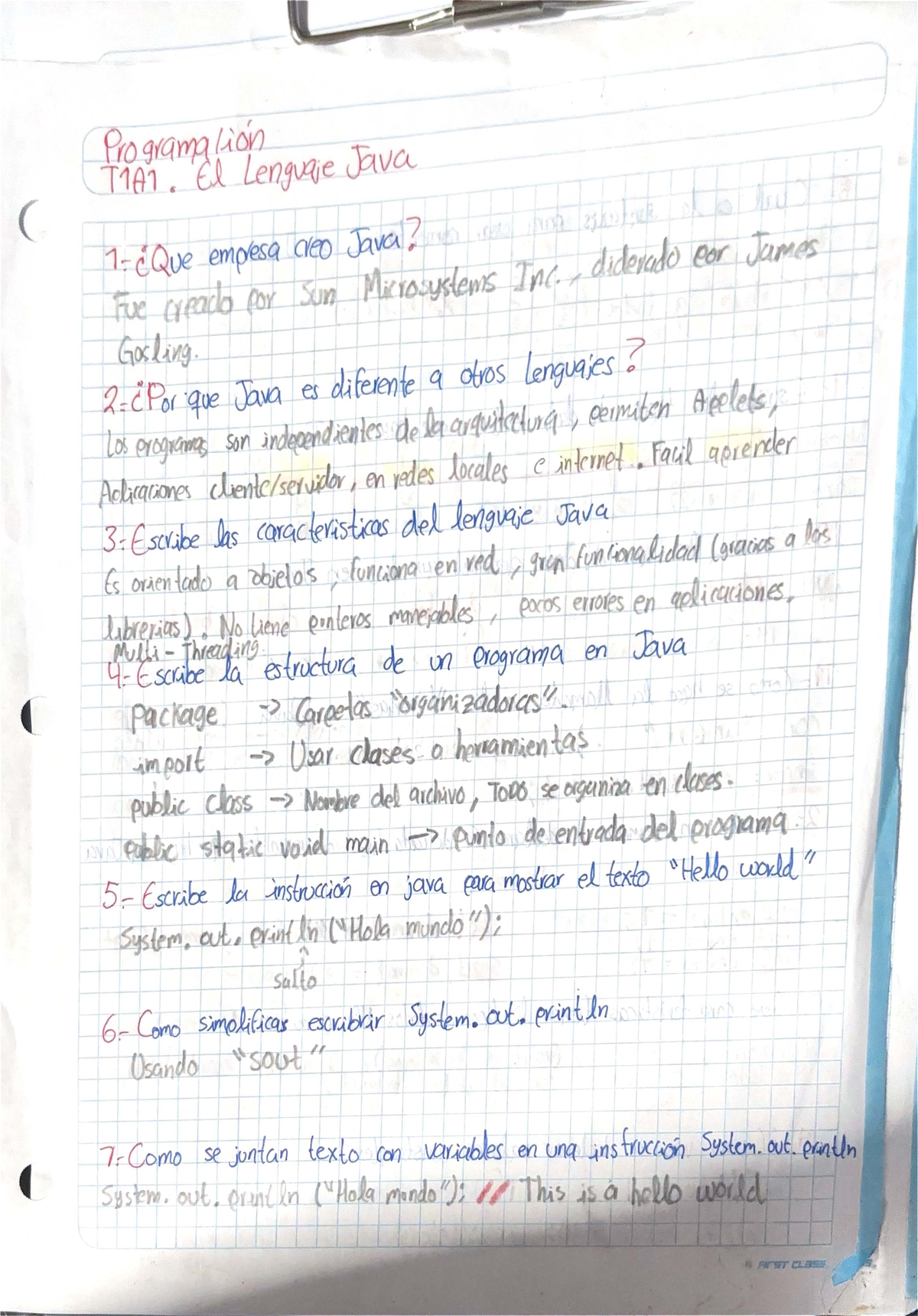 T1A1: El Lenguaje Java - Introducción a la Programación de Objetos ...
