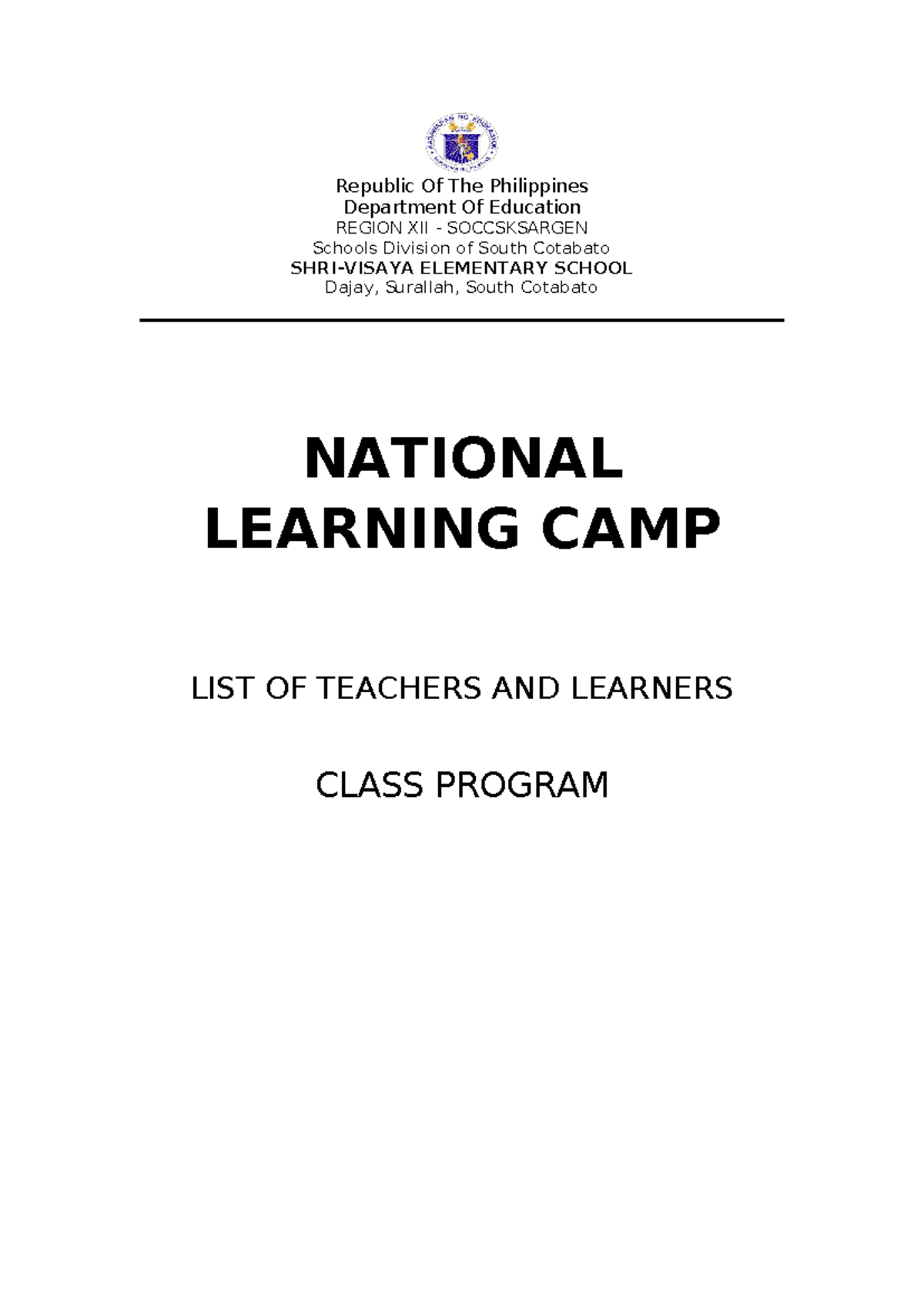 national learning camp job contract of the learning camp volunteer ...