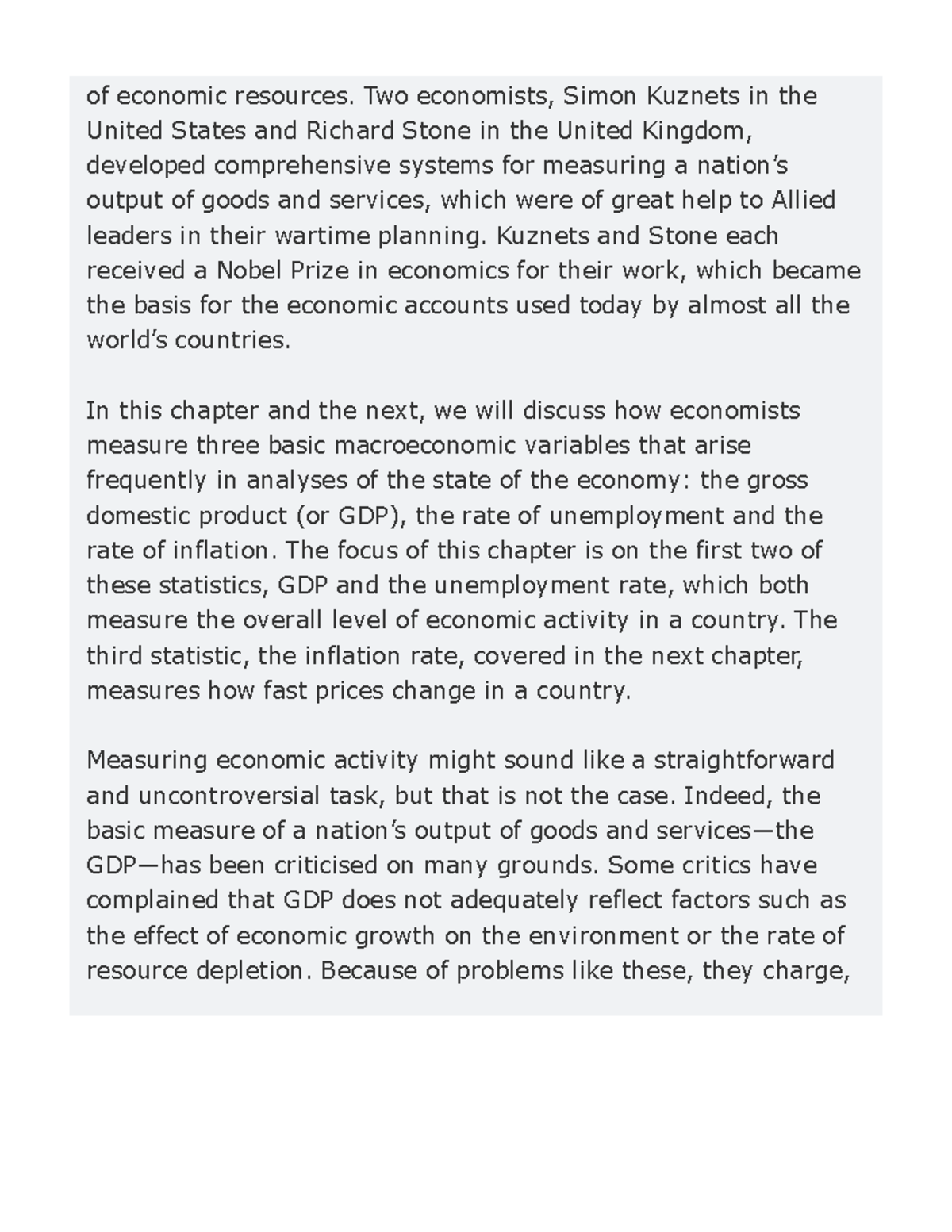 ECON 101: Measuring Economic Activity - GDP & Unemployment Rates - Studocu