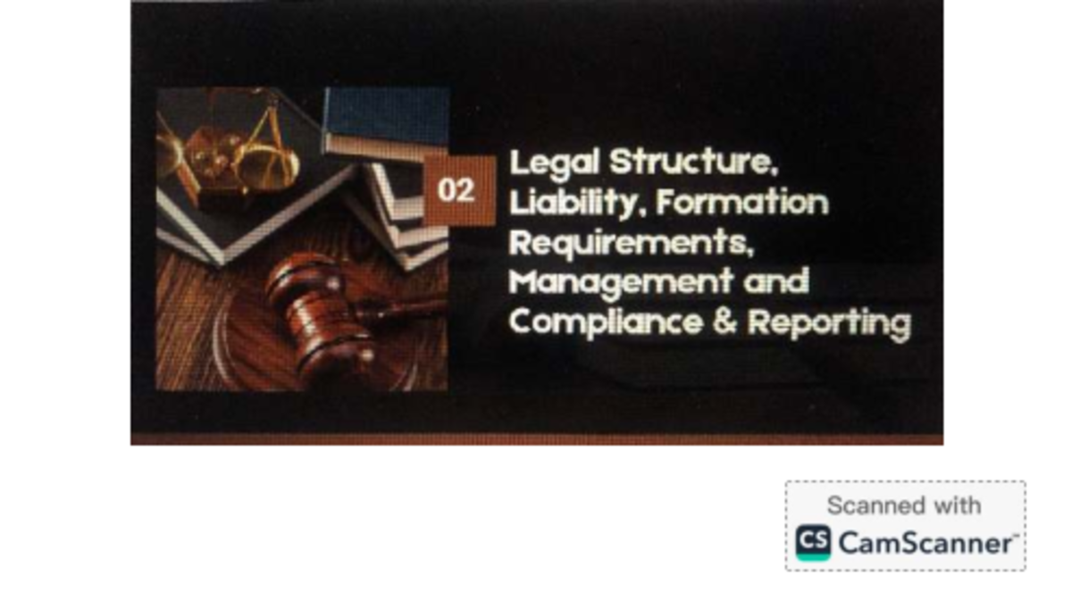 Legal Structure & Liability: Formation, Management, and Compliance (PA ...