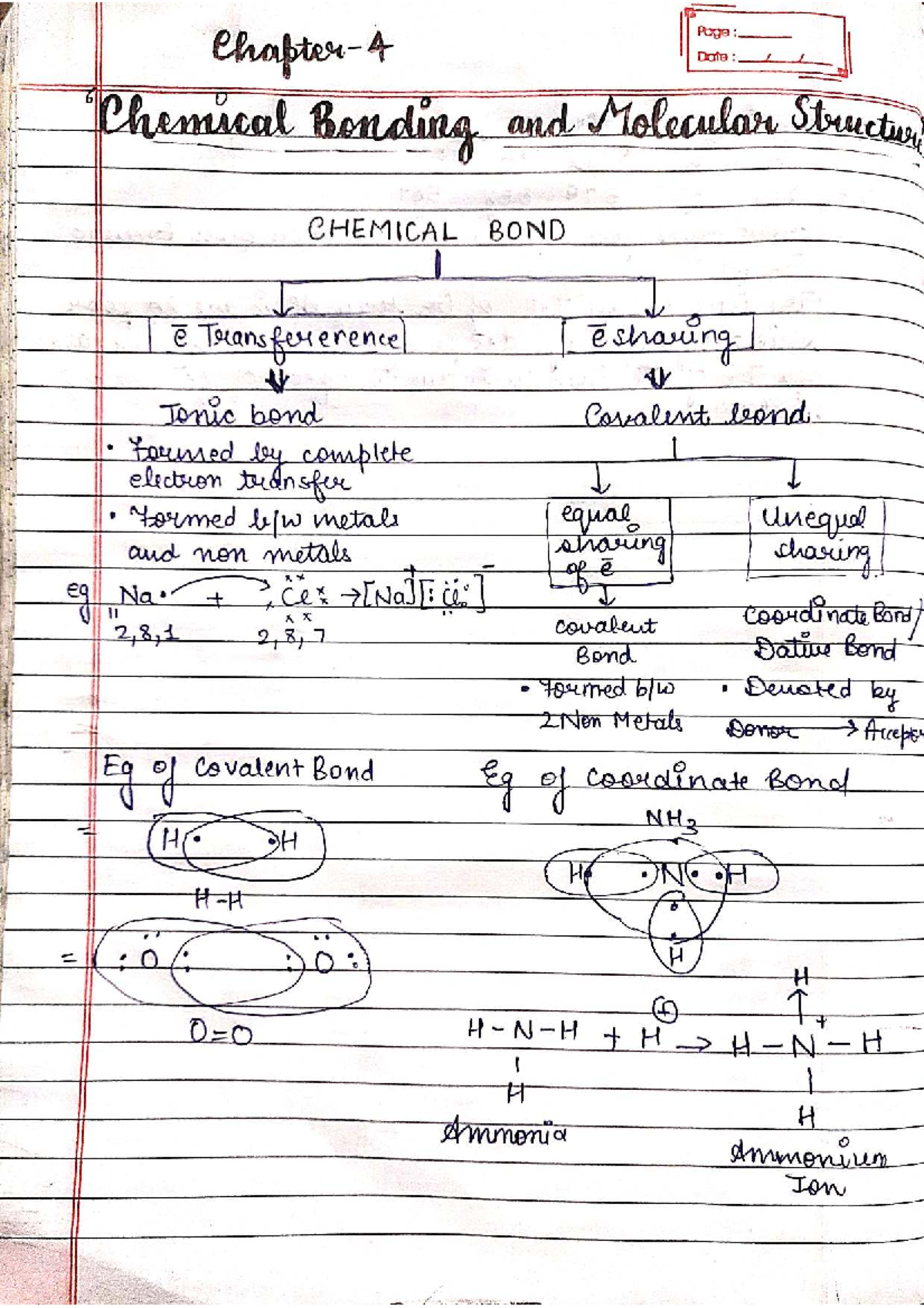Chemistry Chapter 4 Notes: Chemical Bonding & Molecular Structure - Studocu