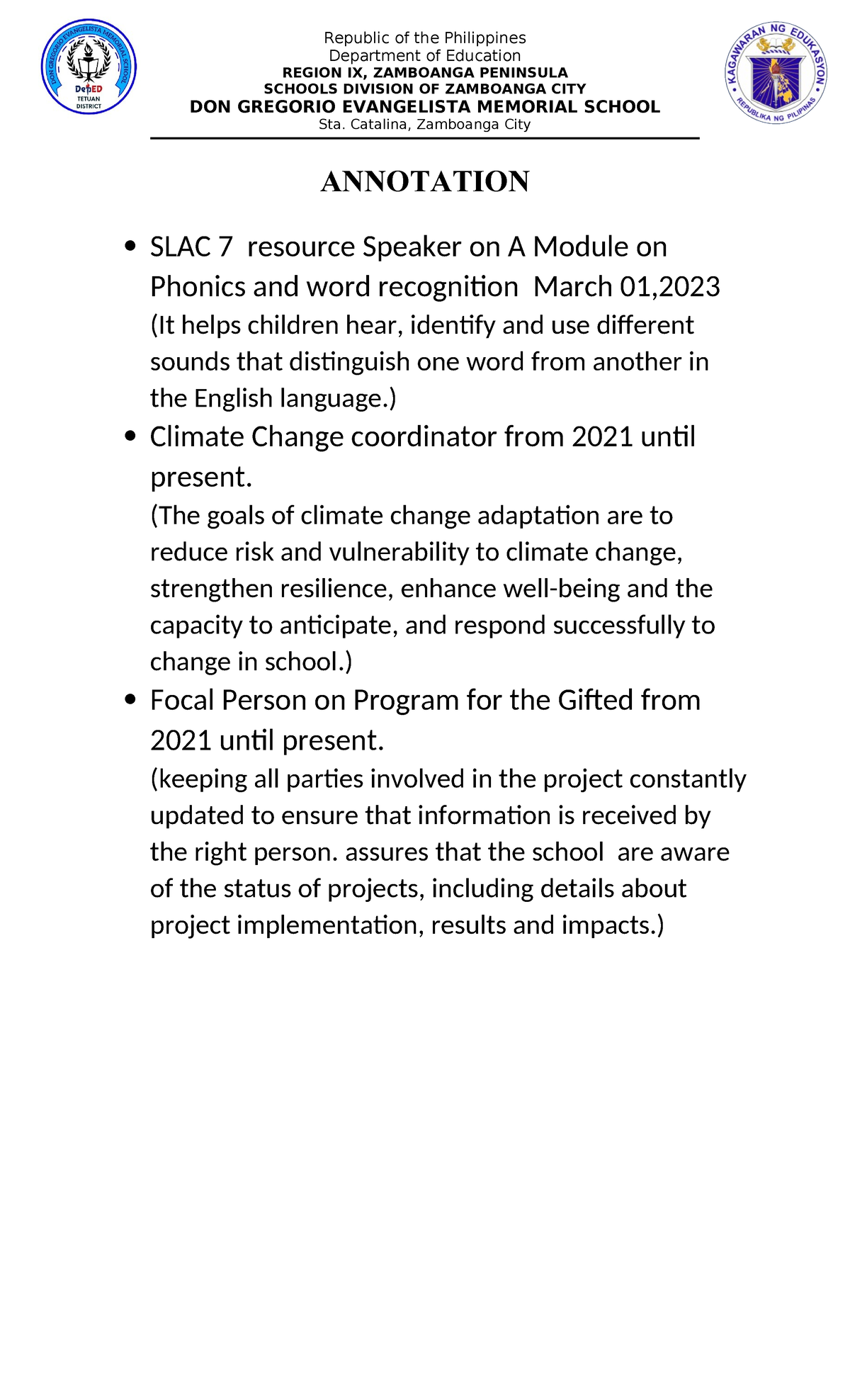 Annotation - for uploading only - ANNOTATION SLAC 7 resource Speaker on ...