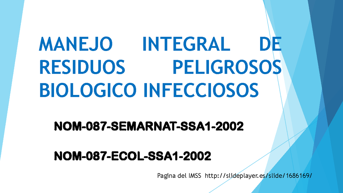 Presentación 1 RPBI - basados en las guias de RPBI y la norma SEMARNAT ...