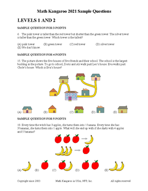 Math Kangaroo - 2024 Solutions Grades 5&6 - gsegtr4 - Studocu