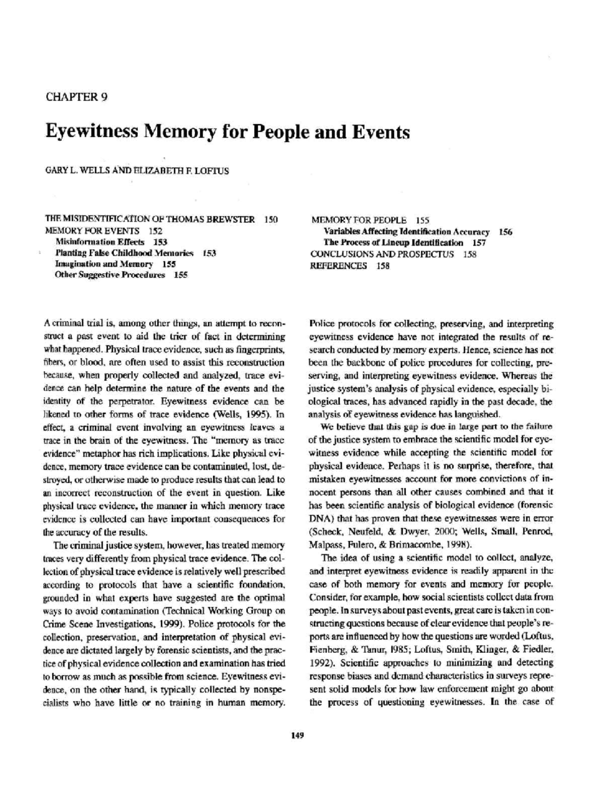 Chapter 9: Eyewitness Memory for People and Events - Studocu