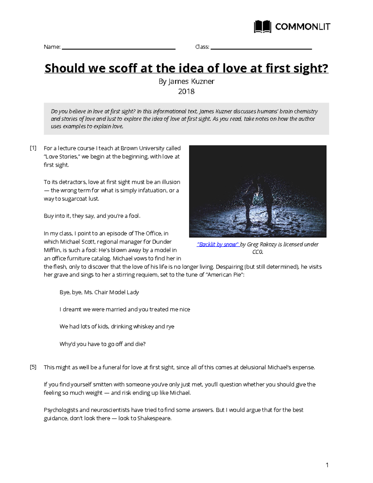 Exploring the Concept of Love at First Sight - Teacher 12 - Studocu