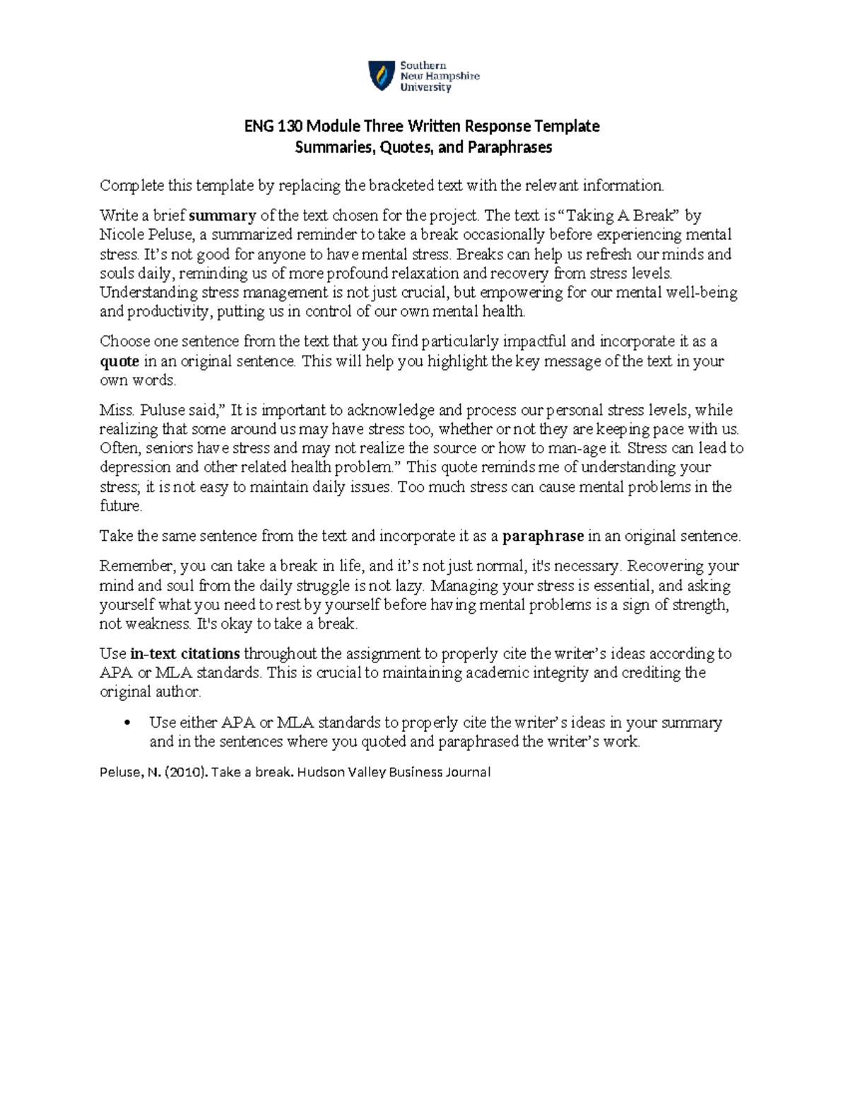 English 130 Module Three Written Response - ENG 130 Module Three ...