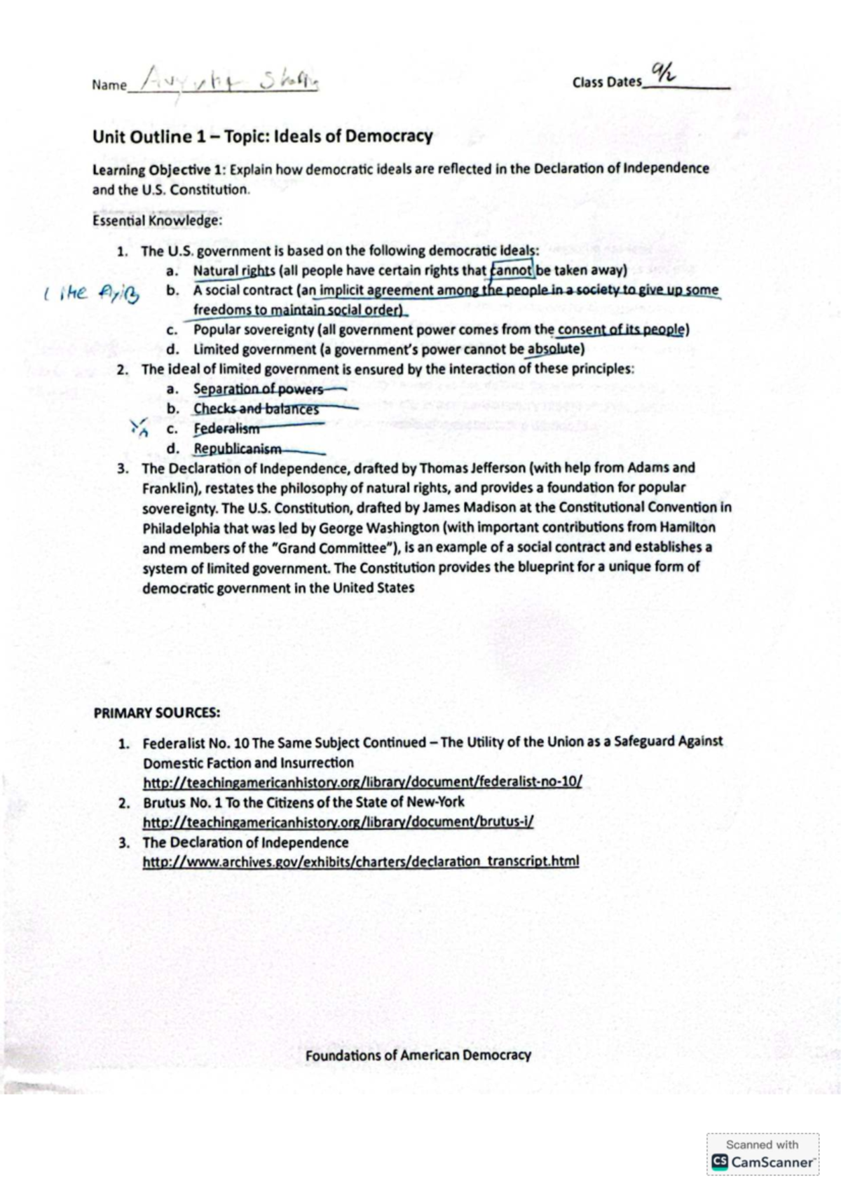 Democracy Foundations: Ideals, Models & Constitutional Challenges - Studocu