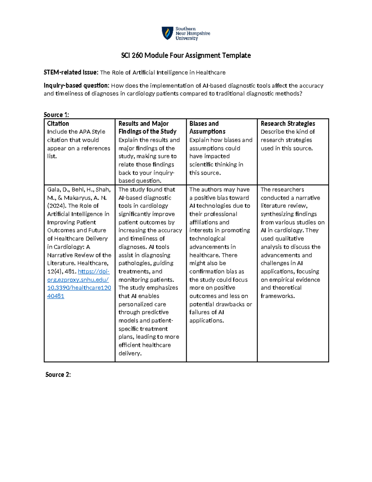 SCI 260 Module Four Assignment - Results and Major Findings of the ...