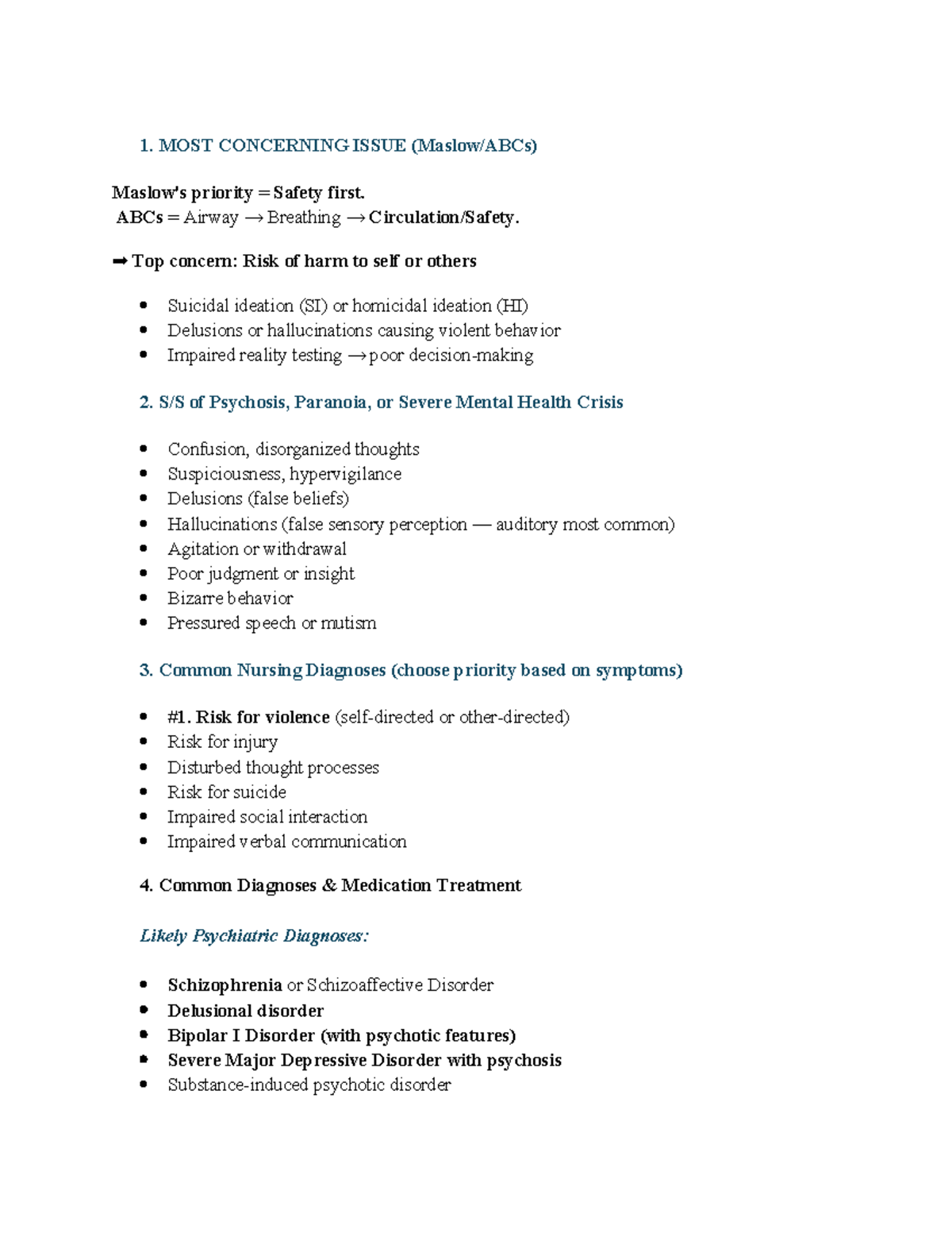 Mental Health Crisis Management Study Guide (MH 101) - Studocu