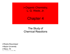 Organic Chemistry (CHEM 201) Lecture Notes: Chapter 4 - Chemical ...