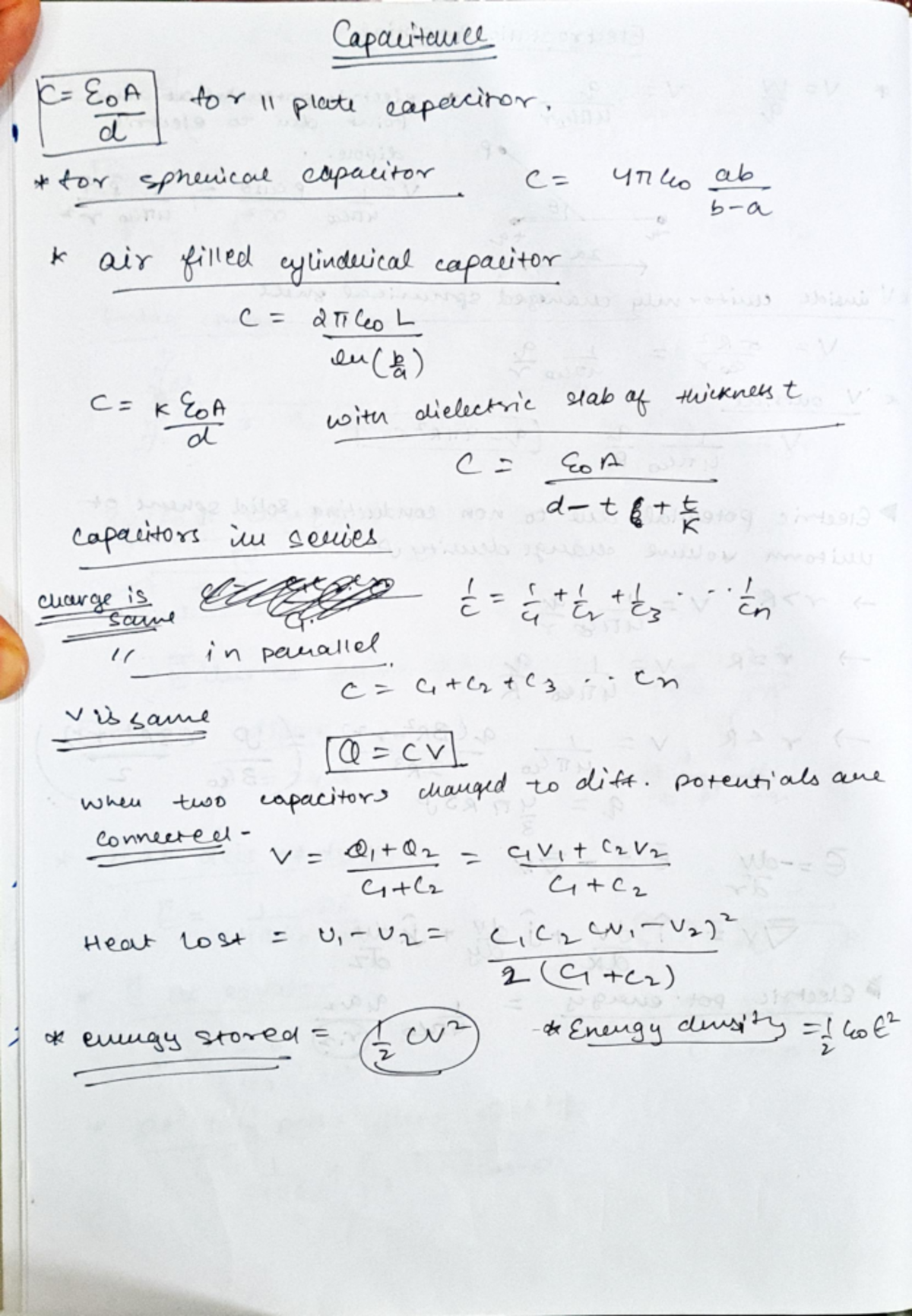 Capacitance Concepts and Formulas for Capacitors - 4140 - Studocu