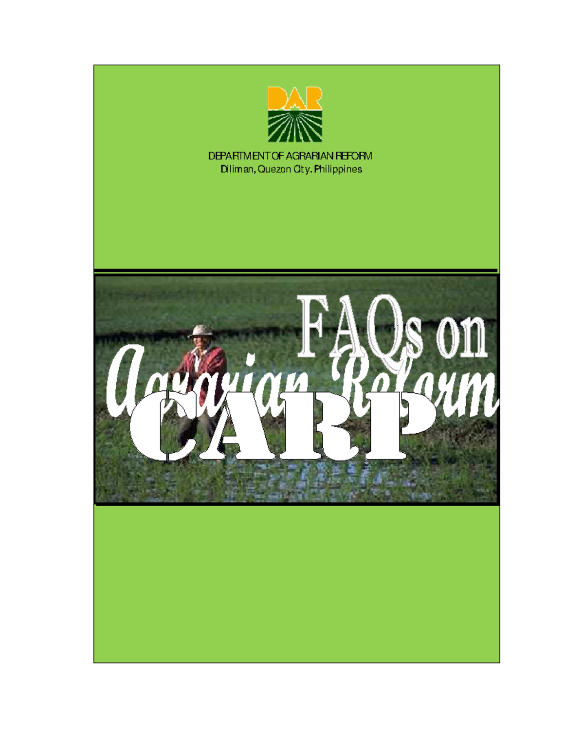 CARP - Comprehensive Agrarian Reform Program FAQs and Overview - Studocu