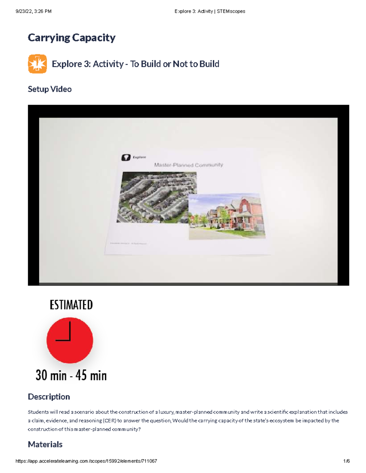 Explore 3: Activity STEMscopes - Analyzing Ecosystem Carrying Capacity ...