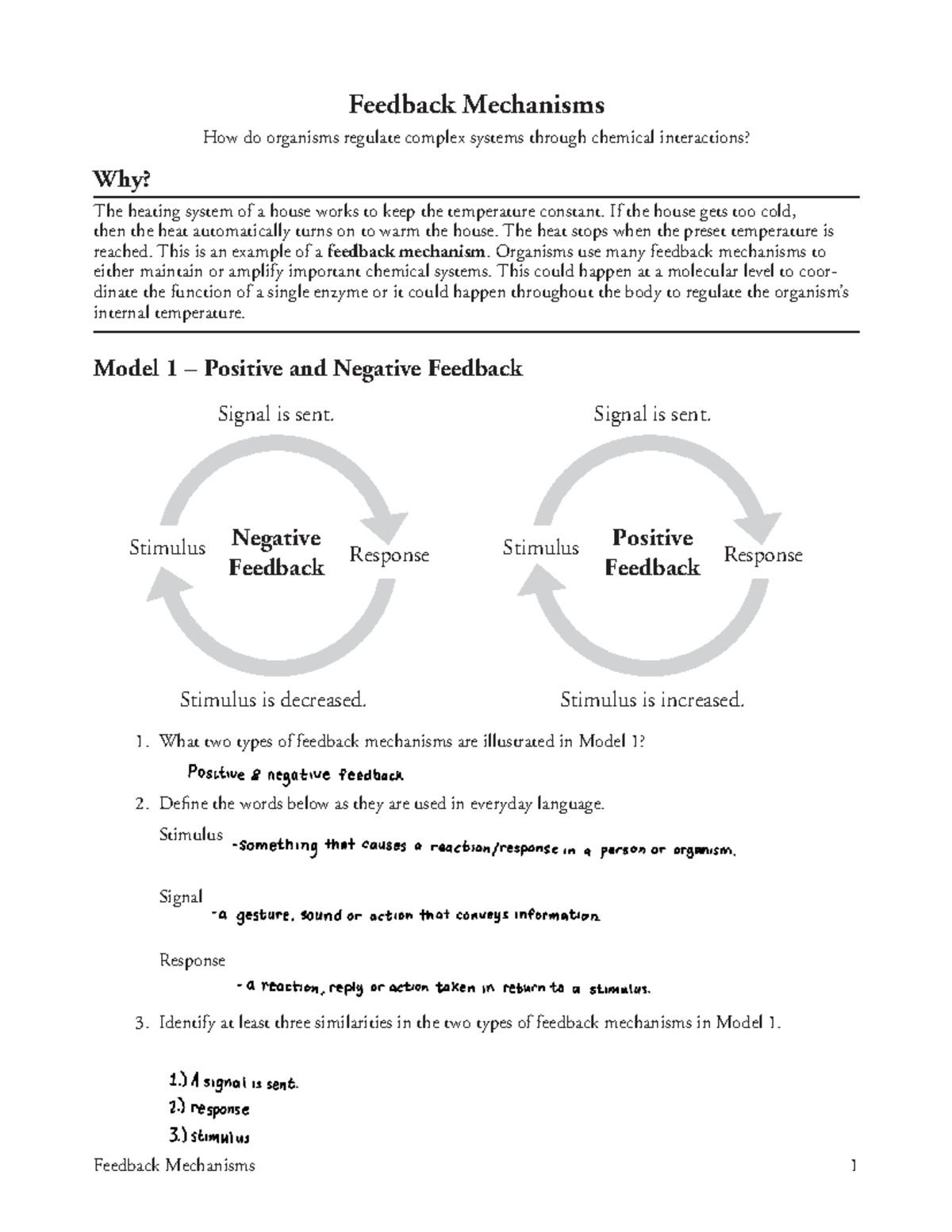Feedback Mechanisms in Biology 12: Understanding Regulation Systems ...