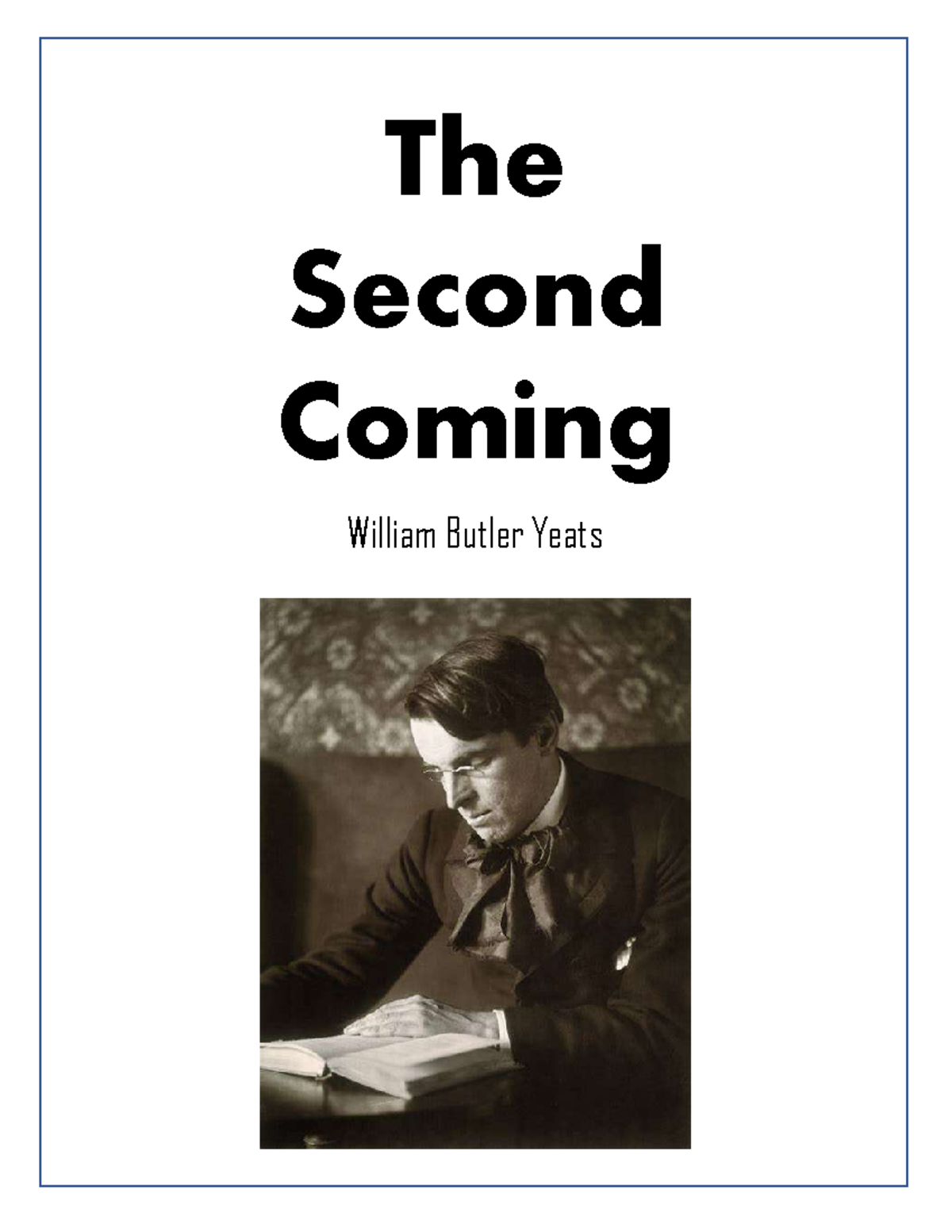 Analysis of "The Second Coming" by W.B. Yeats: Themes & Imagery - Studocu