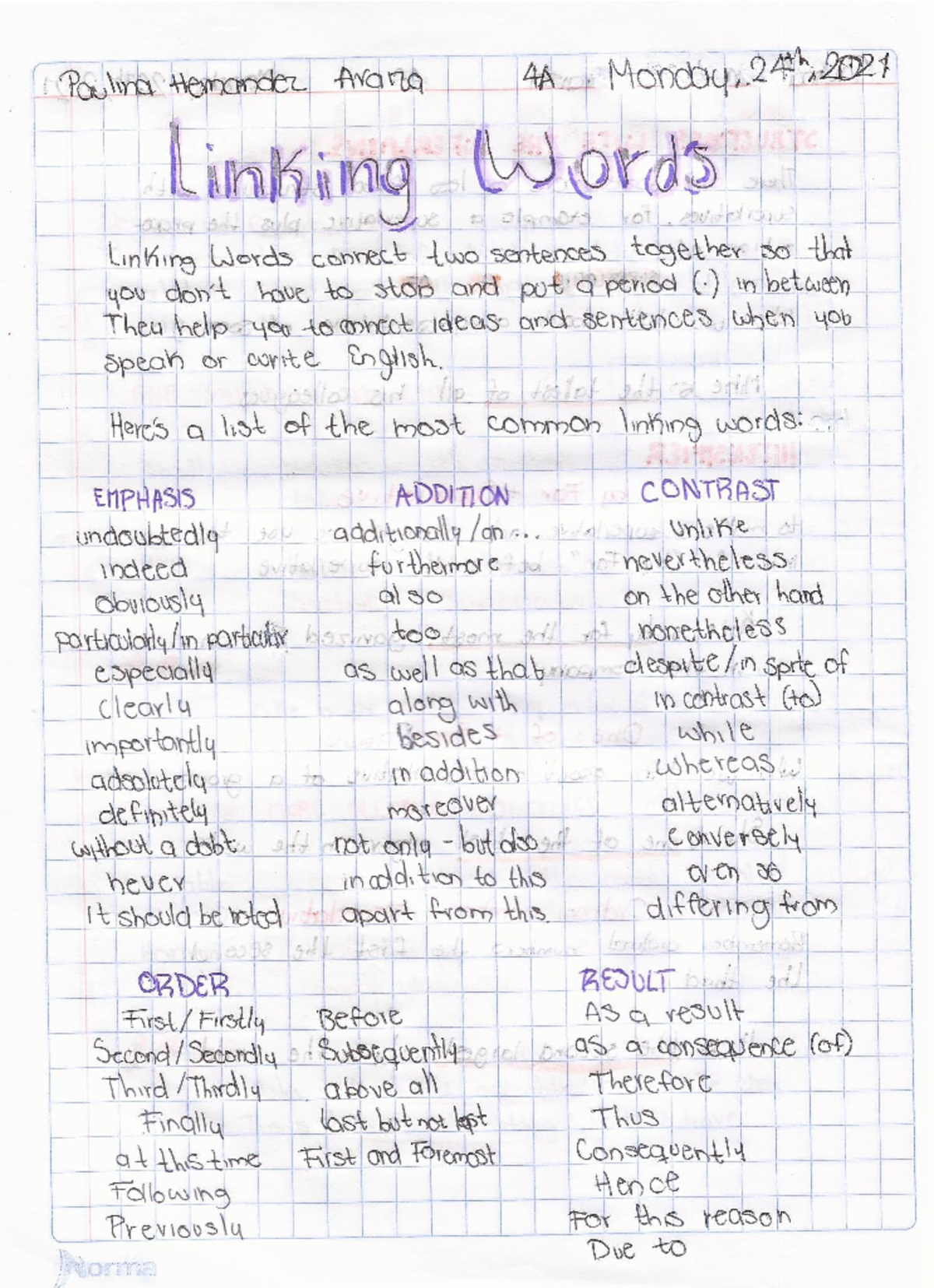 09019 Linking Words: Connecting Ideas in English - Studocu