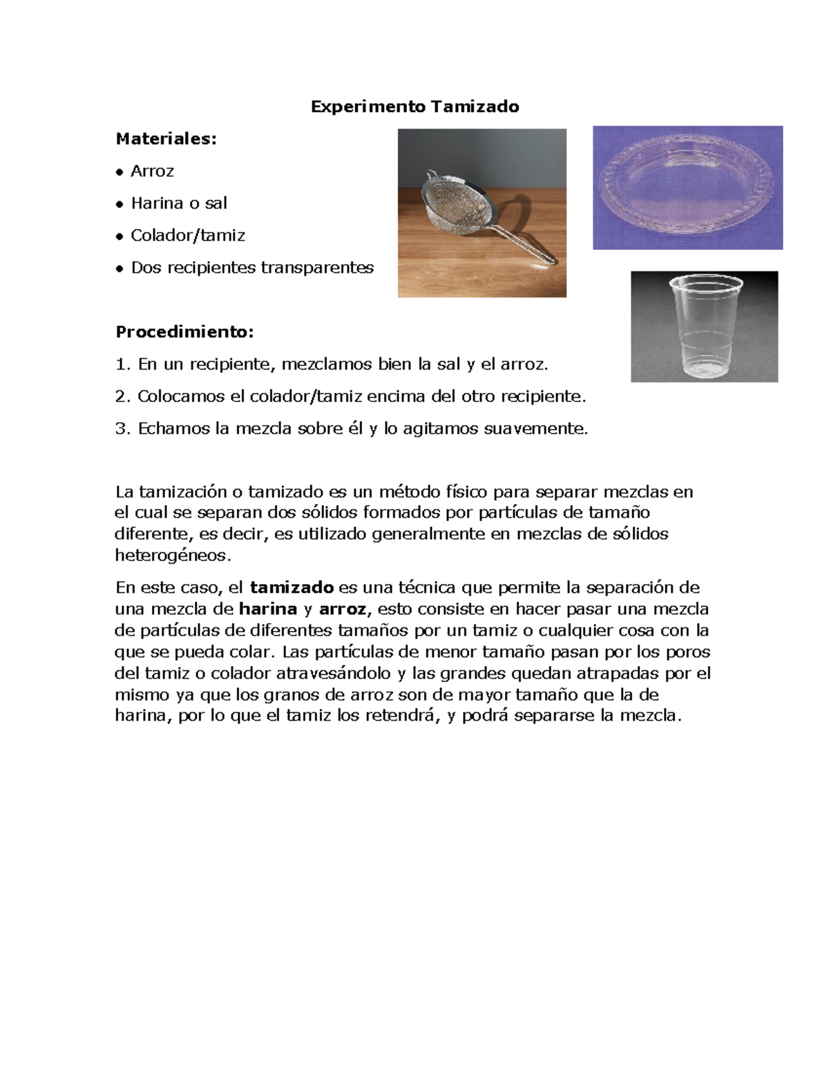 Hoja De Trabajo Para El Experimento Con Frijol Lima