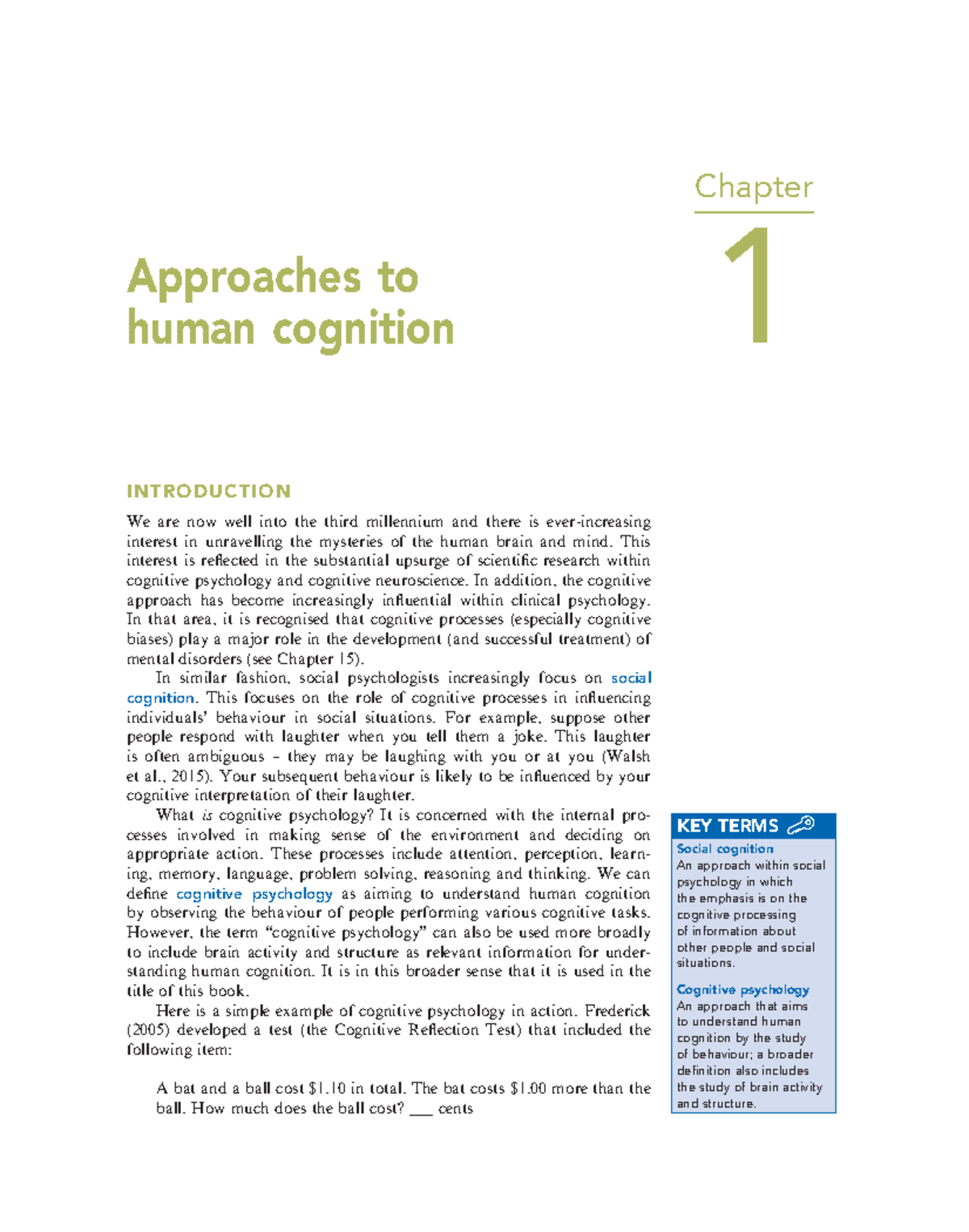 Cognitive Psychology (PSY 101): Key Approaches and Research Insights ...