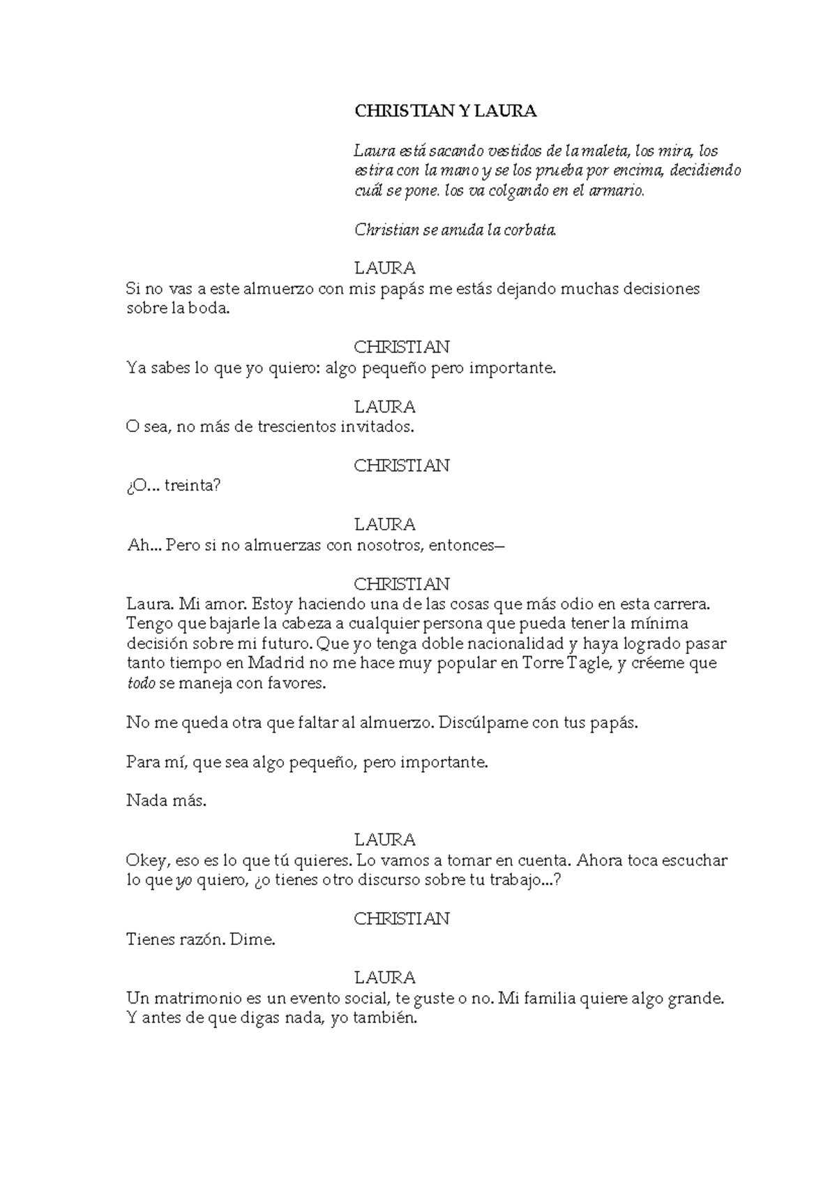 Christian y Laura - Conceptos Básicos sobre la Boda - Studocu