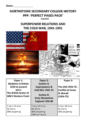 Cold war GCSE practice questions - Conflict and Tension between East ...