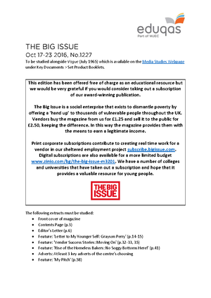 Media Studies - A2 - A Level - Sixth Form (A Levels) - Studocu